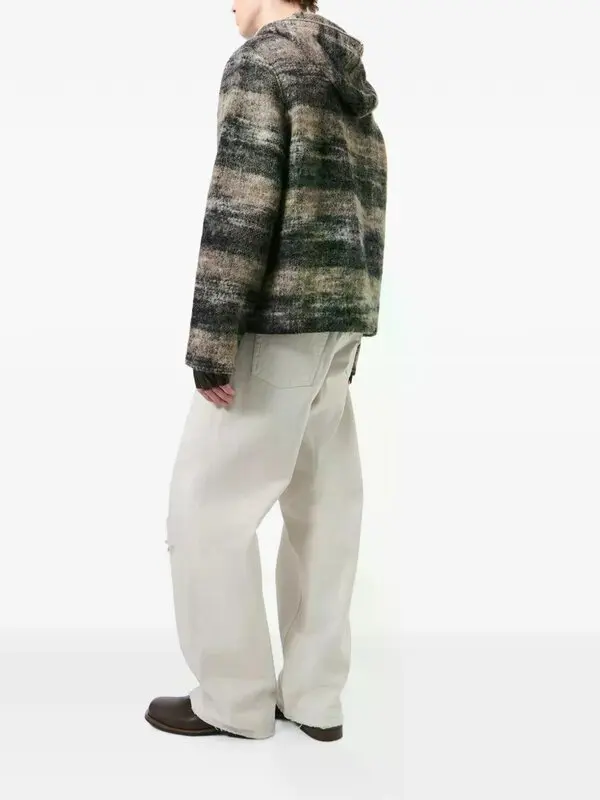 Our Legacy Check-pattern Hoodie - Grey