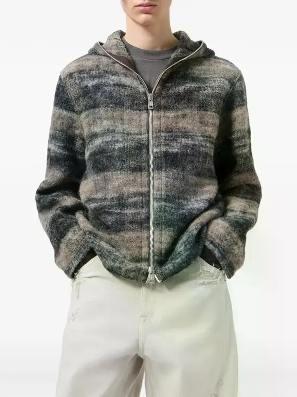 Our Legacy Check-pattern Hoodie - Grey