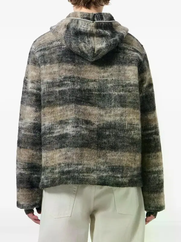 Our Legacy Check-pattern Hoodie - Grey