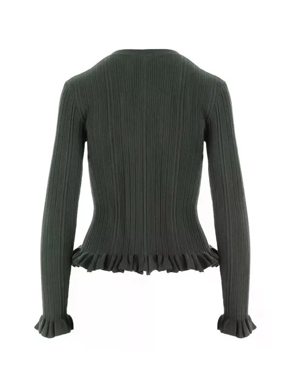 PATOU Ruffled Ribbed Sweater