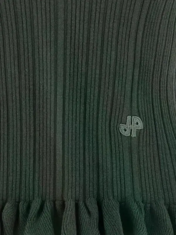 PATOU Ruffled Ribbed Sweater
