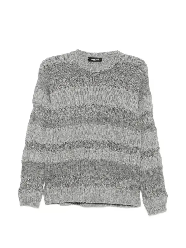 Fabiana Filippi Striped Open-knit Sweater - Grey