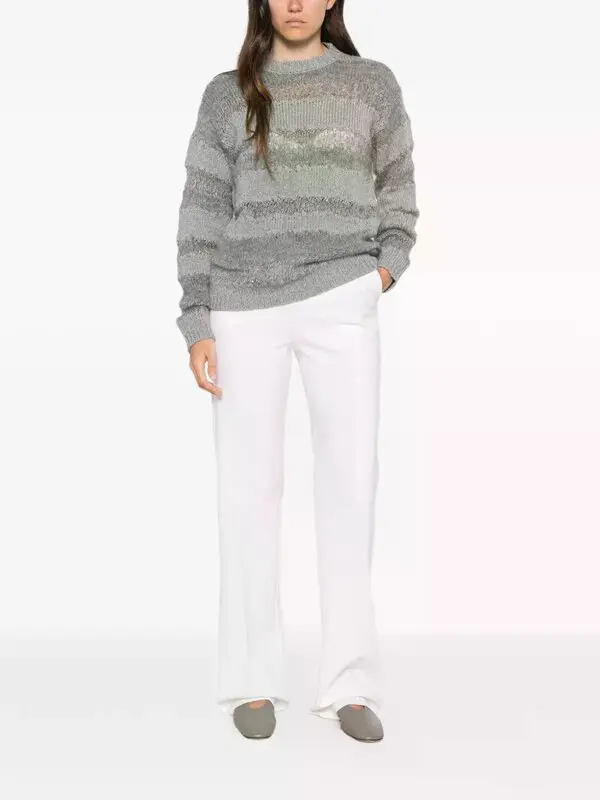 Fabiana Filippi Striped Open-knit Sweater