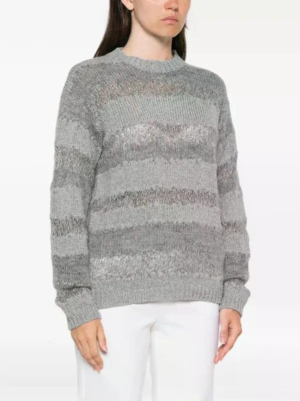 Fabiana Filippi Striped Open-knit Sweater
