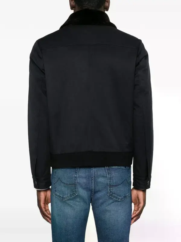 MANZONI 24 Shearling-collar Zip-up Jacket