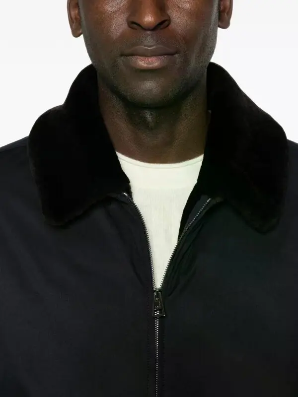 MANZONI 24 Shearling-collar Zip-up Jacket