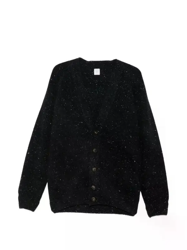 Eleventy Flecked V-neck Cardigan - Black