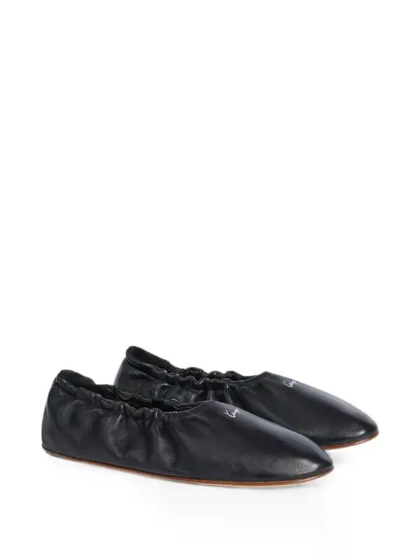 Kenzo Ballet Elasticated Logo-print Ballet Flats