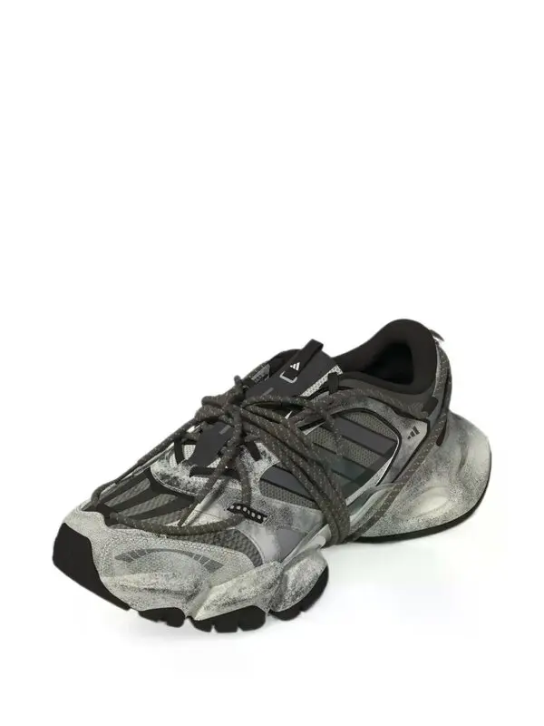 Adidas Xlg Runner Deluxe 2.0 Panelled Distressed Sneakers - Grey