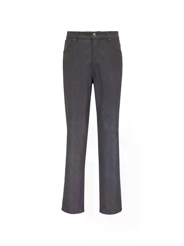 Brunello Cucinelli Logo-patch Straight-leg Trousers