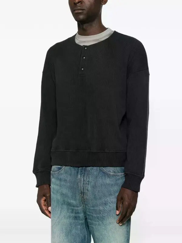 Our Legacy Ribbed Henley Sweater
