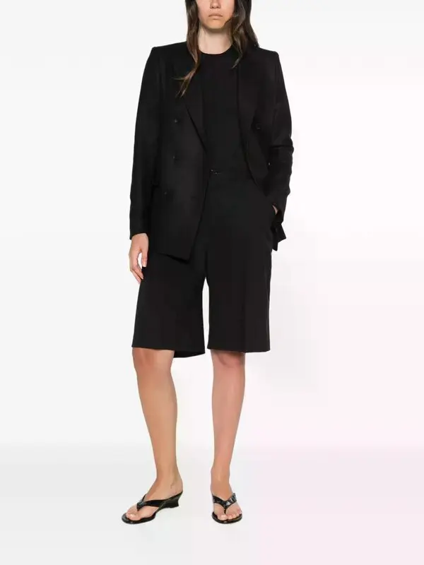 Tagliatore Double-breasted Peak-lapels Jacket - Black