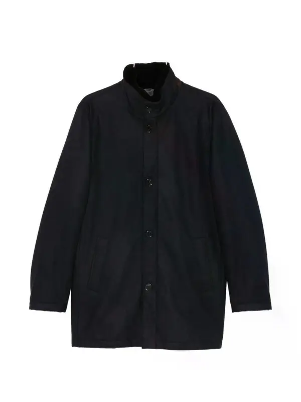MANDELLI Fur-trimmed High-neck Coat