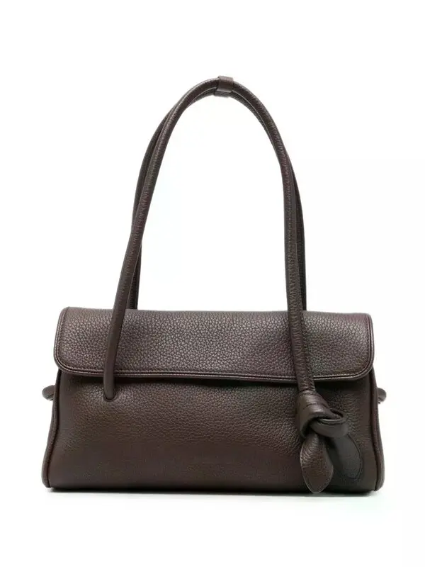 Jacquemus Knot-detail Pebbled Leather Tote Bag - Brown