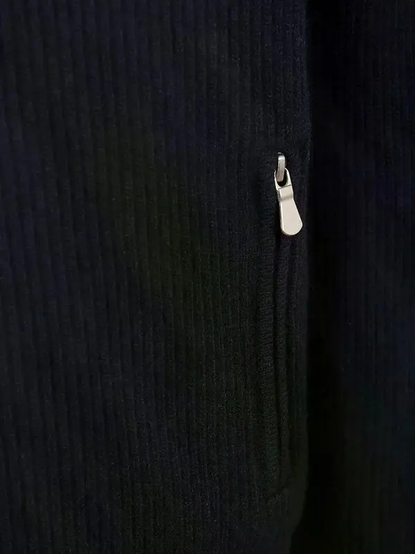BARBA NAPOLI Ribbed-knit Zip-up Sweater