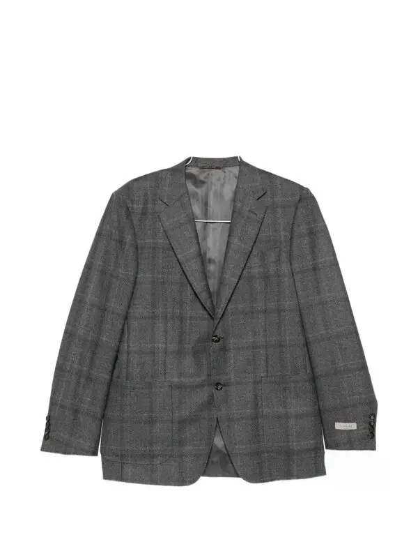 Canali Check-pattern Single-breasted Blazer