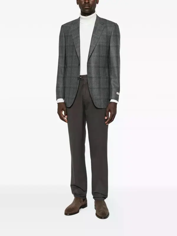 Canali Check-pattern Single-breasted Blazer