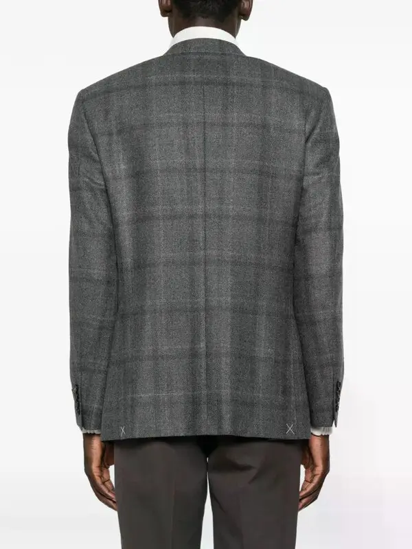 Canali Check-pattern Single-breasted Blazer