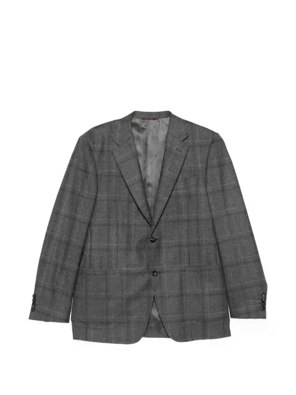 Canali Check-pattern Single-breasted Blazer