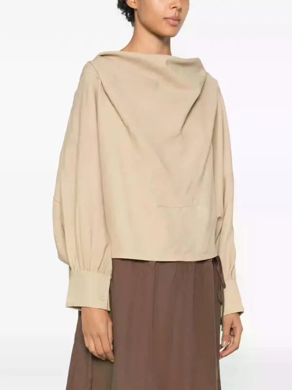 Co Draped Long-sleeve Top
