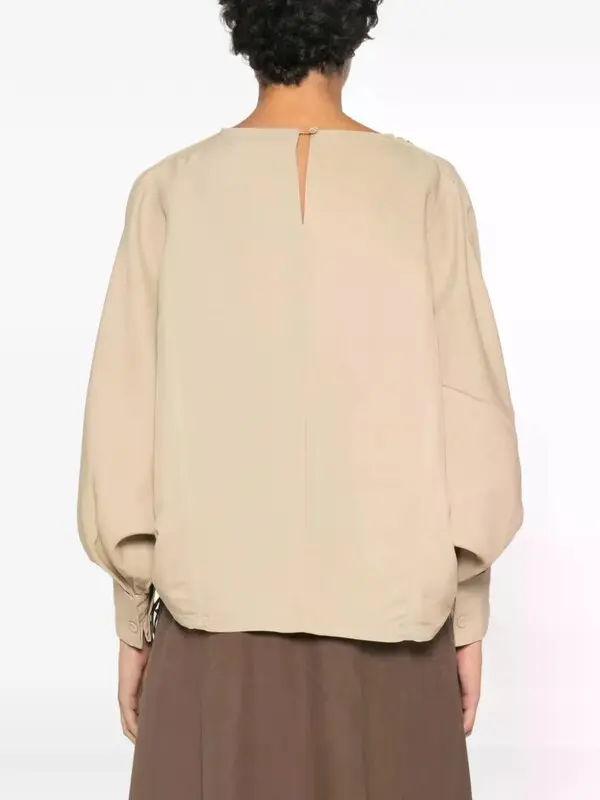 Co Draped Long-sleeve Top