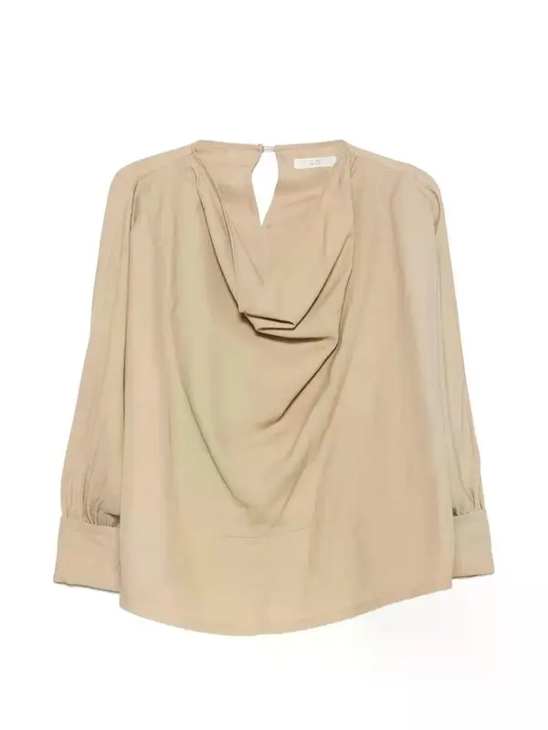 Co Draped Long-sleeve Top - Neutrals