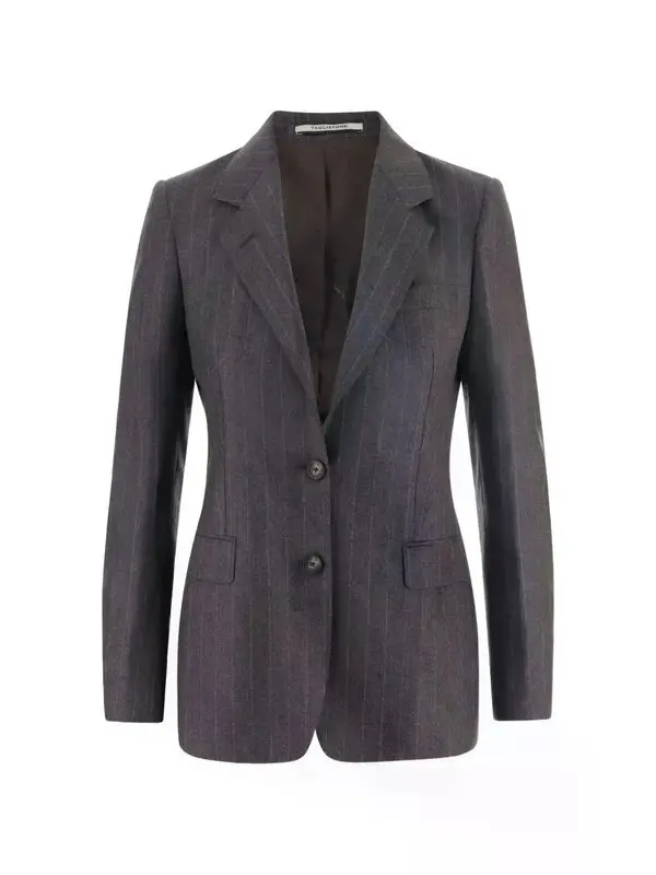 Tagliatore Wool Pinstripe Peak Lapel Blazer