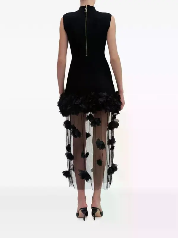 Aje Fleura Floral-appliqué Midi Dress