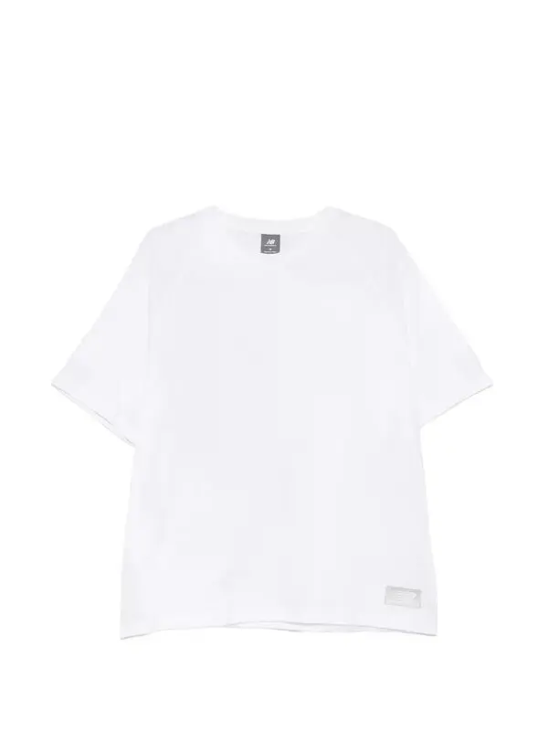 NEW BALANCE Raglan-sleeve Logo-print T-shirt - White