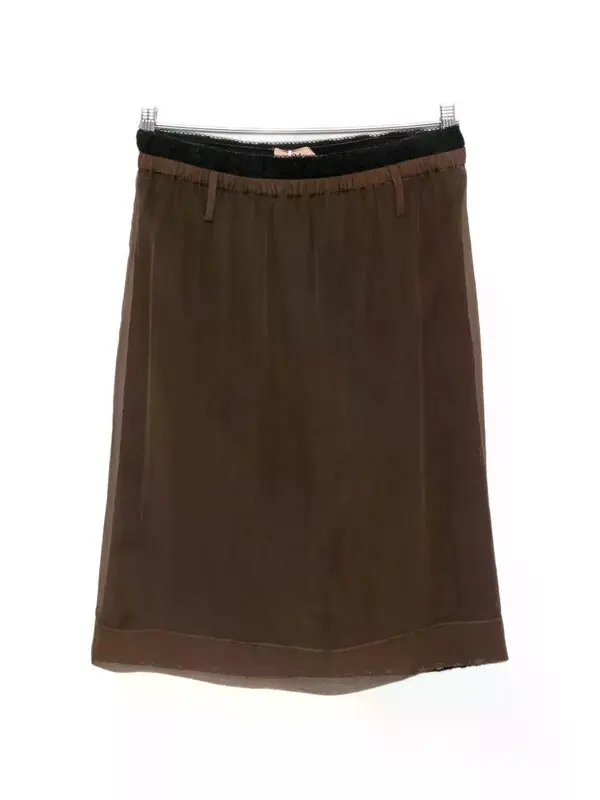 N°21 Lace-trim Rock Skirt