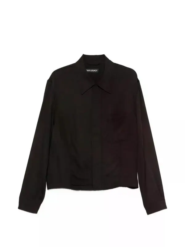 Our Legacy Sift Zip Shirt - Black