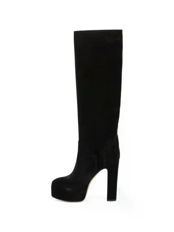 Casadei Renna Suede Platform Knee-high Boots