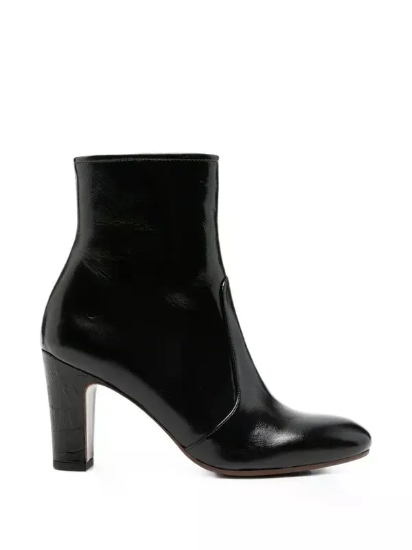 Chie Mihara Manel Croc-effect Leather Ankle Boots - Black