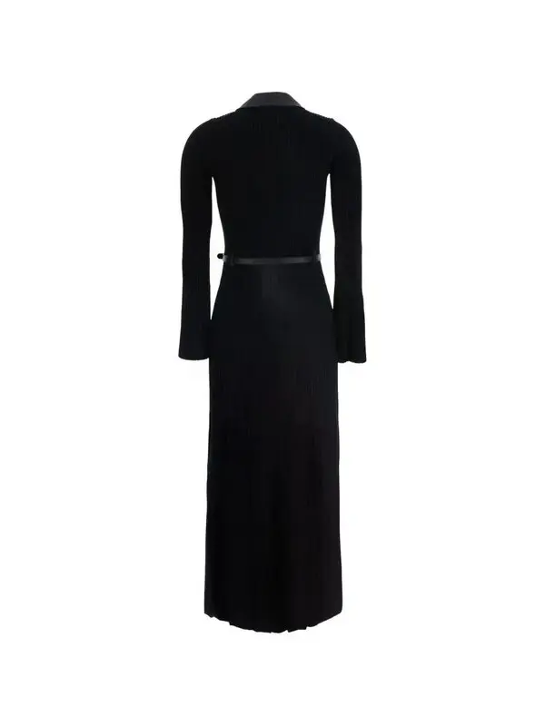 Simkhai Belted Ribbed-knit Midi Dress