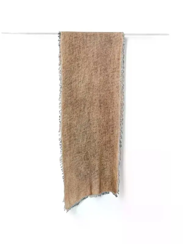 Avant Toi Frayed Cashmere Scarf - Neutrals