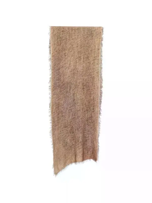 Avant Toi Frayed Cashmere Scarf - Neutrals