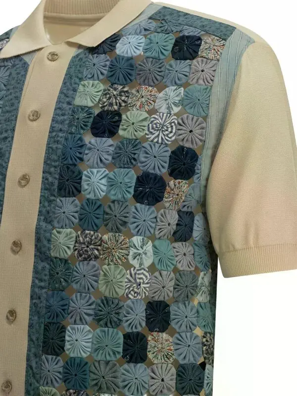 Kapital X Yo-yo Patchwork Shirt - Blue