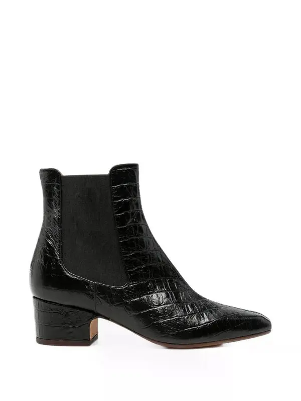 Chie Mihara Coronel Croc-effect Ankle Boots - Black