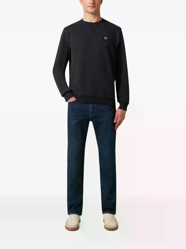Belstaff V-stitch Logo-patch Sweatshirt - Blue