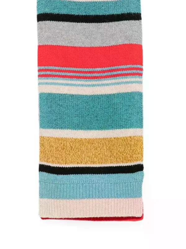 Paul Smith Striped Knitted Scarf
