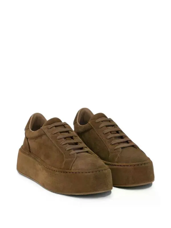 Casadei Platform Suede Sneakers - Brown
