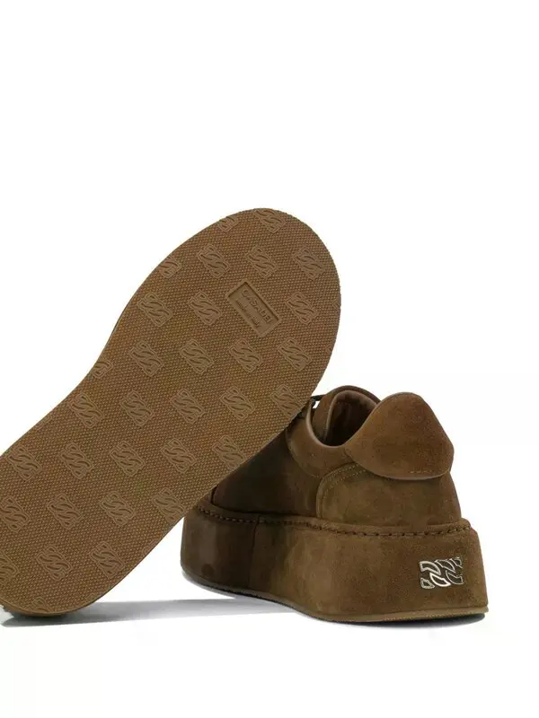 Casadei Platform Suede Sneakers - Brown