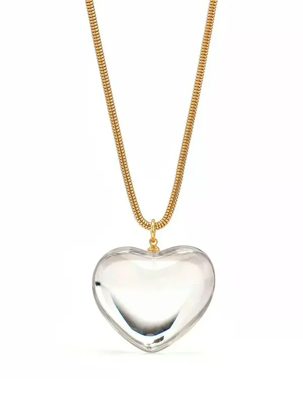 KENNETH JAY LANE Puff Heart-charm Necklace - Gold
