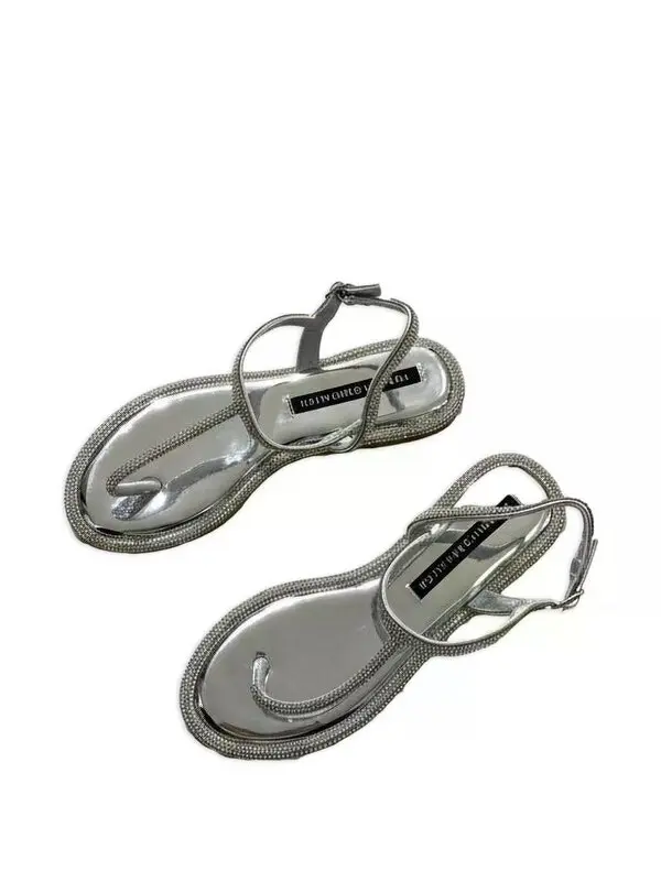 TWENTY FOURHAITCH Torimbia Crystal-embellished Sandals - Silver