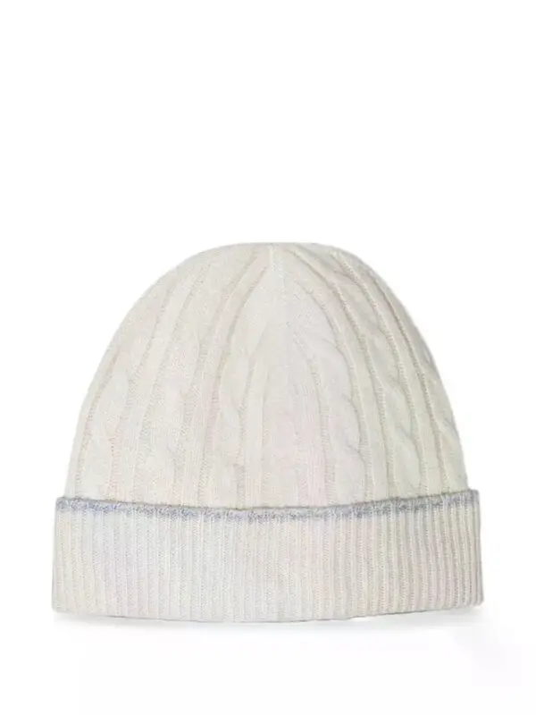 Eleventy Cable-knit Cashmere Beanie Hat