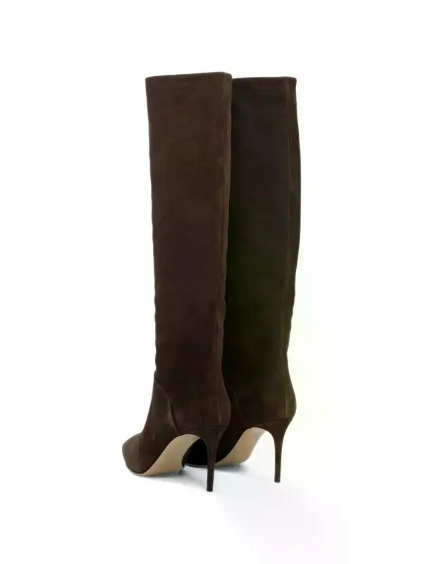 Casadei Blade Suede Pointed-toe Boots