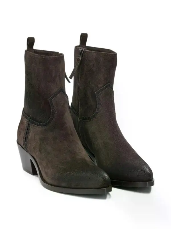 Sartore Suede Western-style Ankle Boots