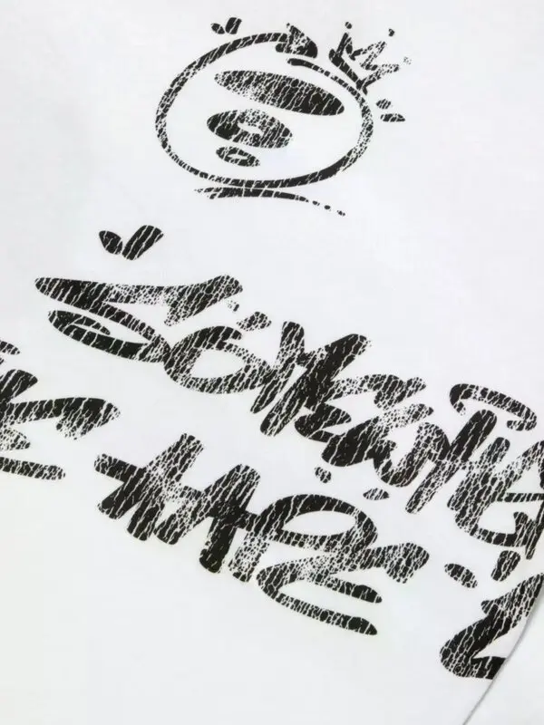 AAPE BY *A BATHING APE Moonface Graffiti-print T-shirt