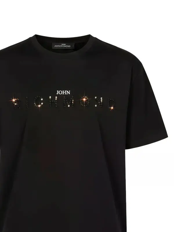 John Richmond Crystal-embellished Logo-print T-shirt