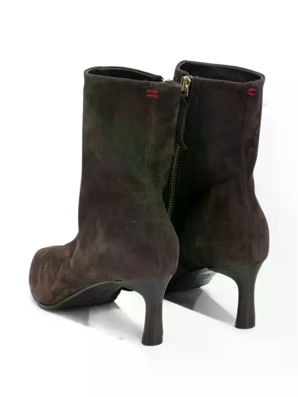 HALMANERA Jade Pointed-toe Suede Ankle Boots